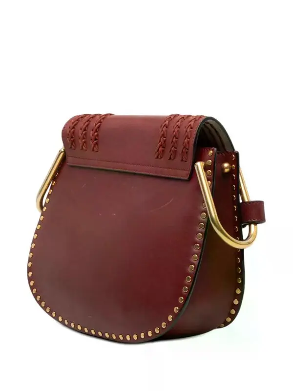 Chloé Medium Leather Braided Hudson Crossbody Bag - Red
