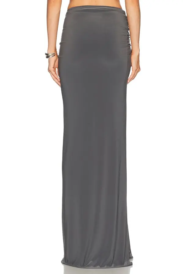 GRACE LING Draped Maxi Skirt With Knot Detailing
