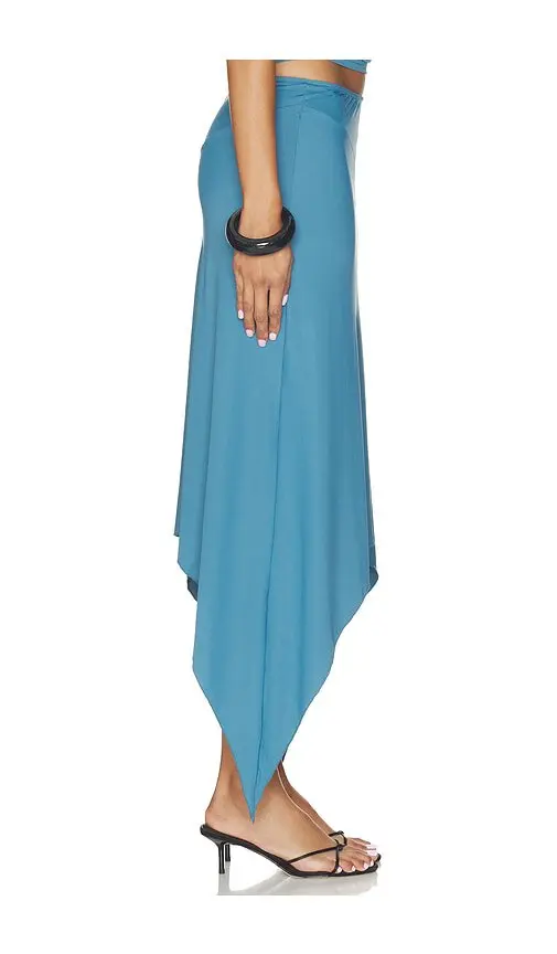 Lioness Trophy Midi Skirt - Blue