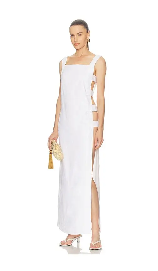 ADRIANA DEGREAS Linen Cage Coverup In . Also - White