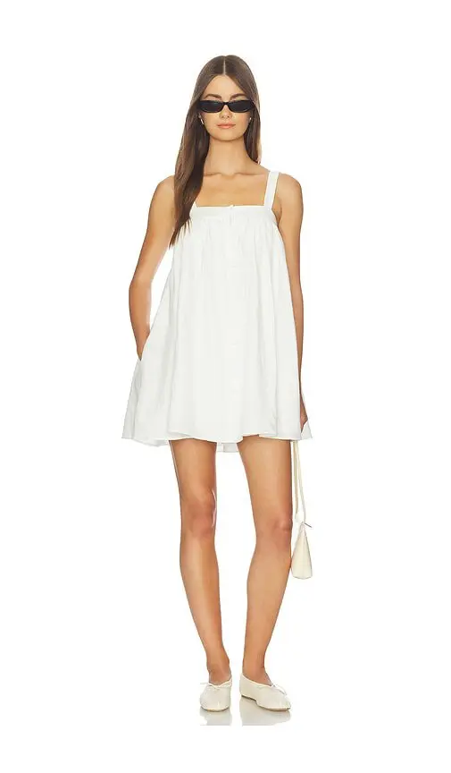Tularosa Wilma Linen Mini Dress - White