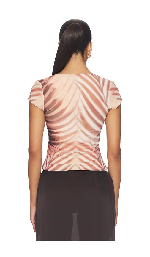 AFRM Winona Printed Mesh Top