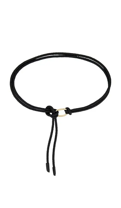 FAVORITE DAUGHTER Woven Knot Belt - Black