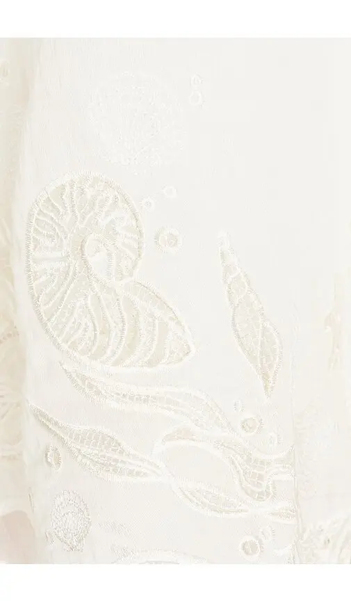 AMUR Romee Embroidered Maxi Dress