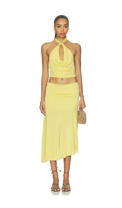 NIA Lucia Halterneck Top - Yellow
