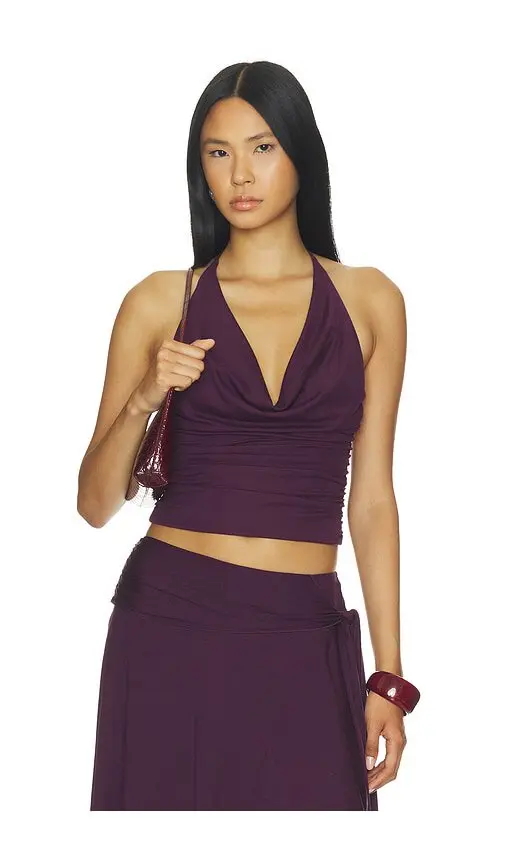 NIA Fabrizio Halter Top - Purple