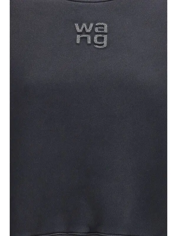 Alexander Wang Crystal Hotfix Logo Sweatshirt