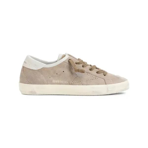 GOLDEN GOOSE Superstar Sneakers With Perforated Star Detailing - Brown