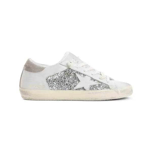 GOLDEN GOOSE Super-star Sneakers With Glitter Accents