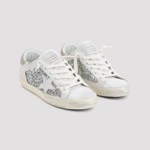 GOLDEN GOOSE Super-star Sneakers With Glitter Accents