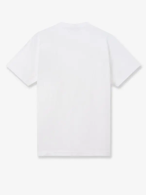 Stone Island Cotton T-shirt With Front Logo Patch - White