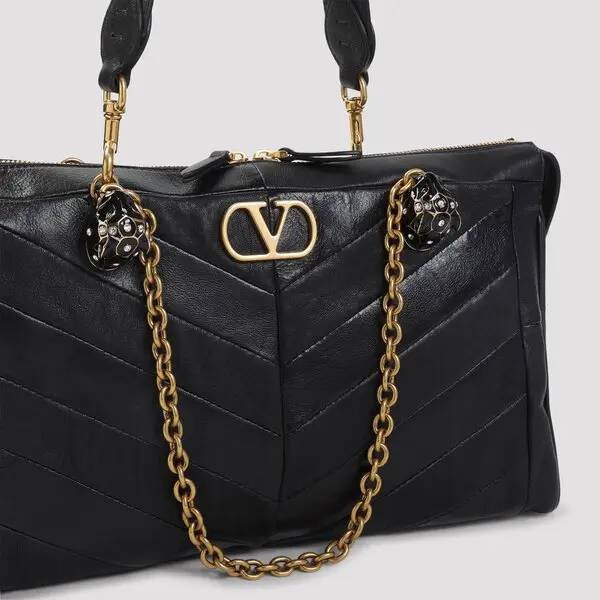 Valentino Garavani Panthea Lambskin Tote Bag With Gold-toned Hardware