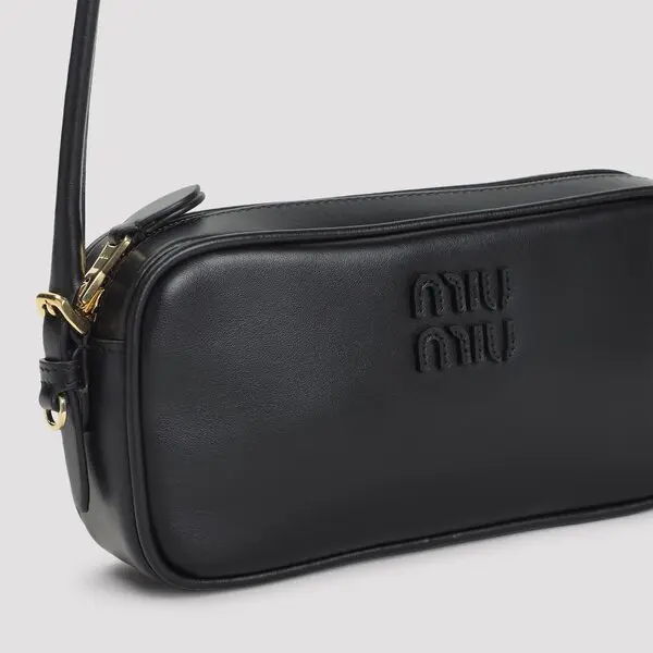 Miu Miu Calf Leather Handle Bag - Black
