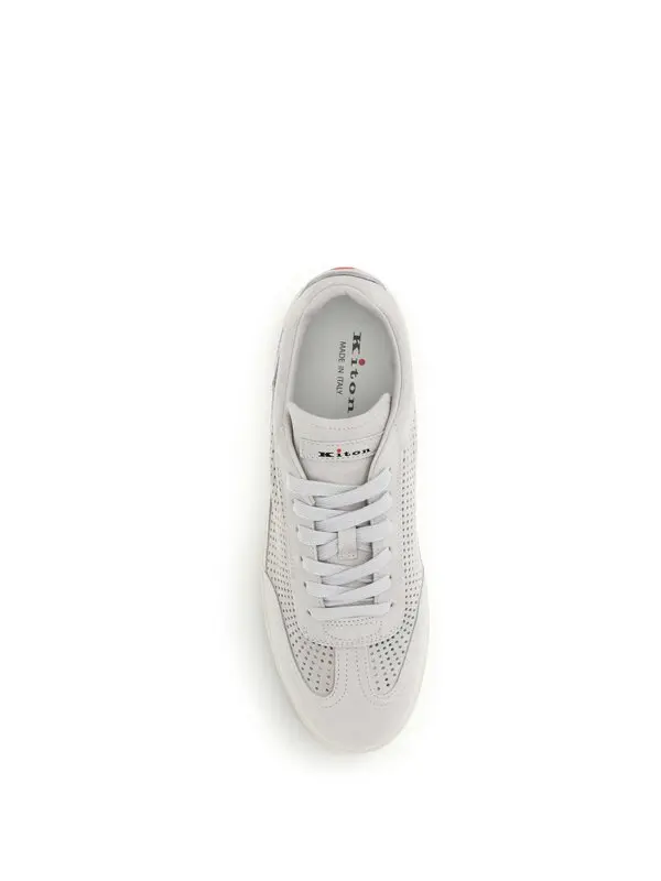 Kiton Perforated Suede Sneakers