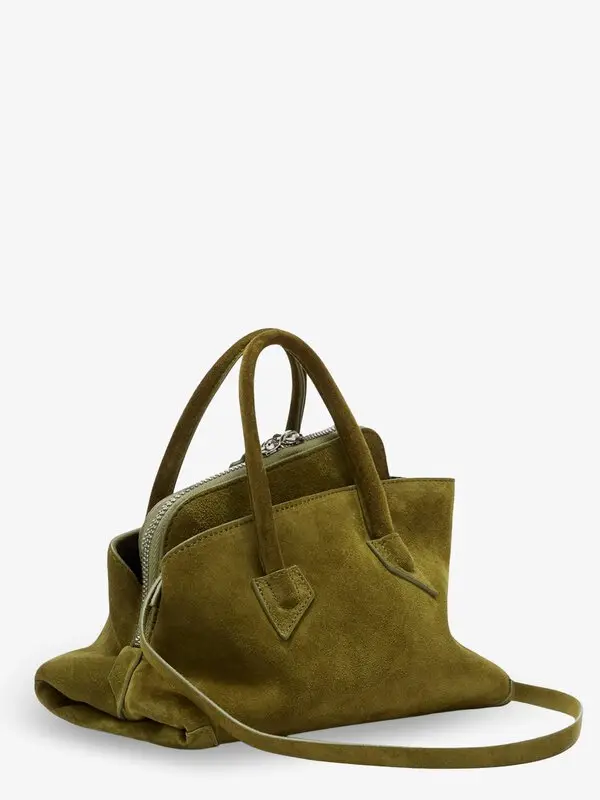 Attico La Passeggiata Mini Suede Handbag - Yellow