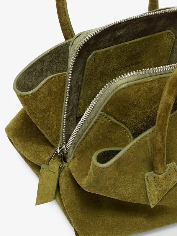Attico La Passeggiata Mini Suede Handbag - Yellow