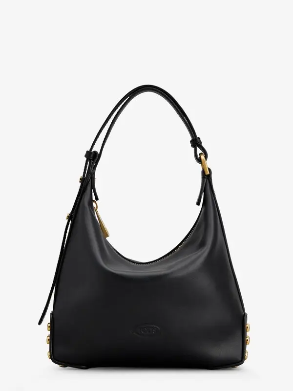 TOD'S Leather Shoulder Bag With Metal Dots - Multicolor