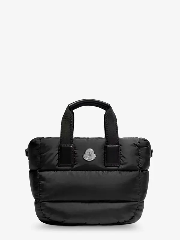Moncler Padded Nylon Handbag With Leather Grip - Multicolor