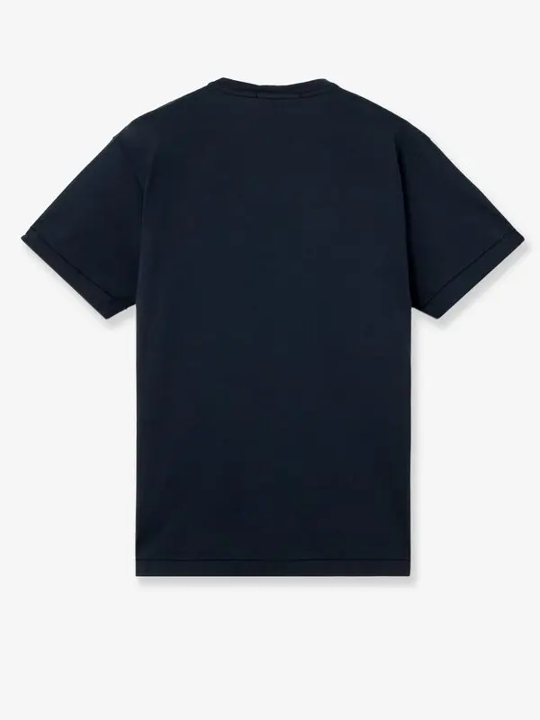 Stone Island Cotton T-shirt With Front Logo Patch - Multicolor