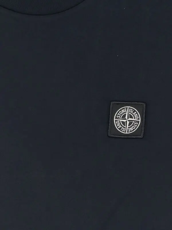 Stone Island Cotton T-shirt With Front Logo Patch - Multicolor