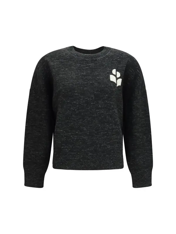 Isabel Marant Étoile Atlee Cotton-blend Crew Neck Sweater - Black