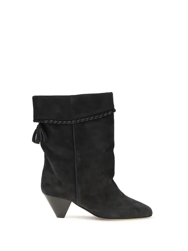 Isabel Marant Étoile Draped Suede Boots - Black