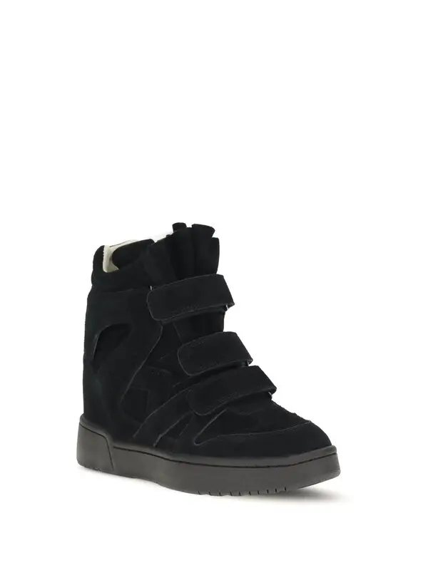 Isabel Marant Étoile Wedge Leather Sneakers - Black