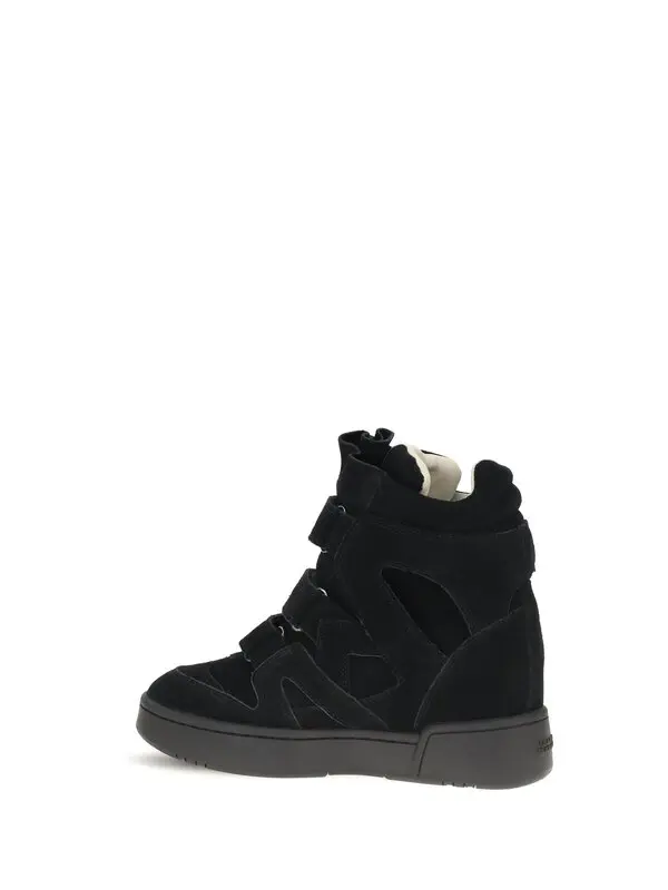 Isabel Marant Étoile Wedge Leather Sneakers - Black