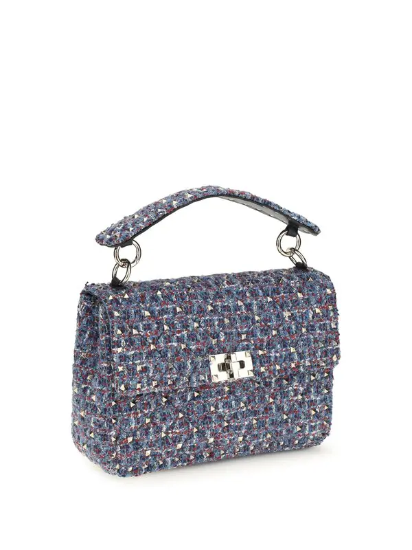Valentino Garavani Rockstud Spike Tweed Handbag