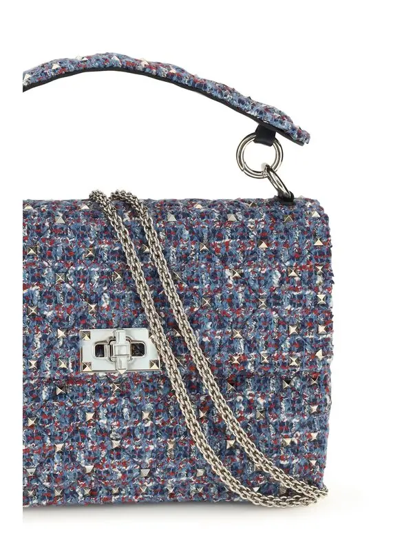 Valentino Garavani Rockstud Spike Tweed Handbag