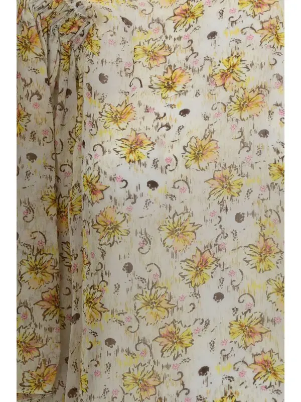 Isabel Marant Étoile Floma Floral Print Blouse - Cream