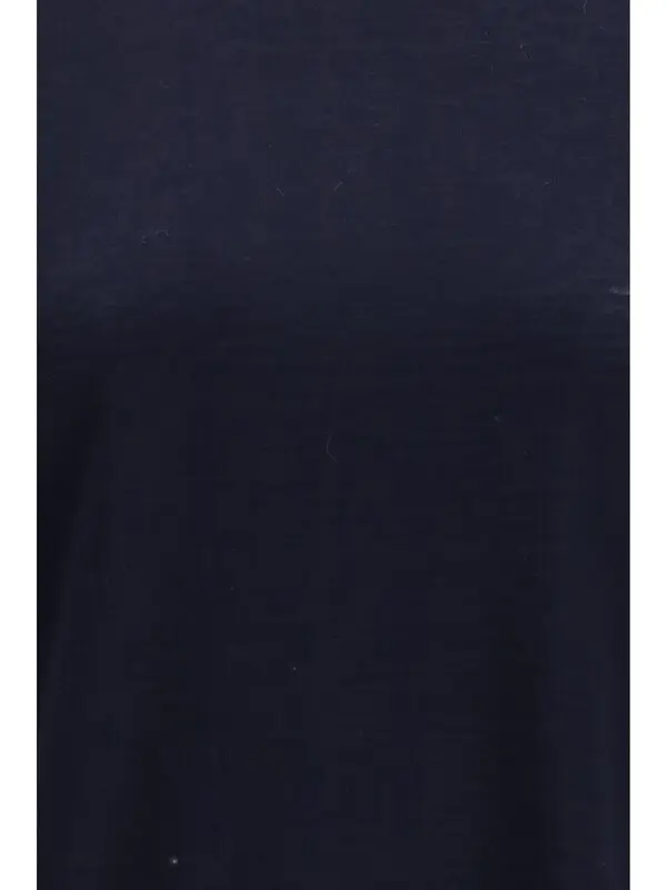 Thom Browne Wool-blend T-shirt With Contrasting Trims - Blue