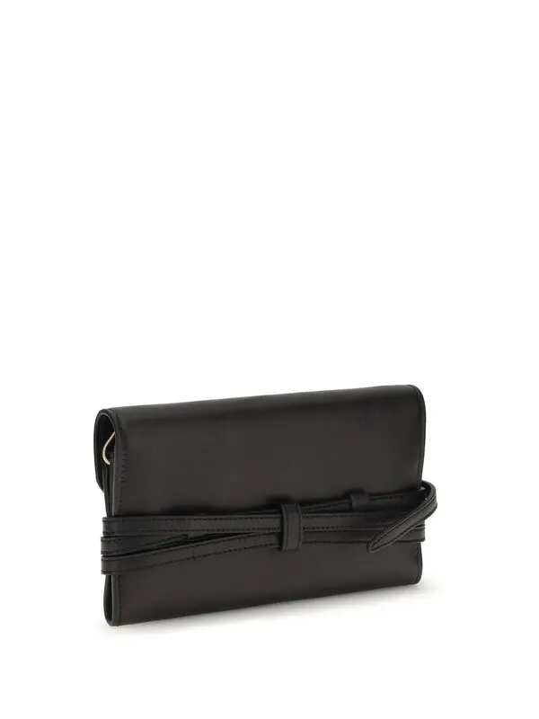 Moschino Leather Wallet With Buckle Detail
