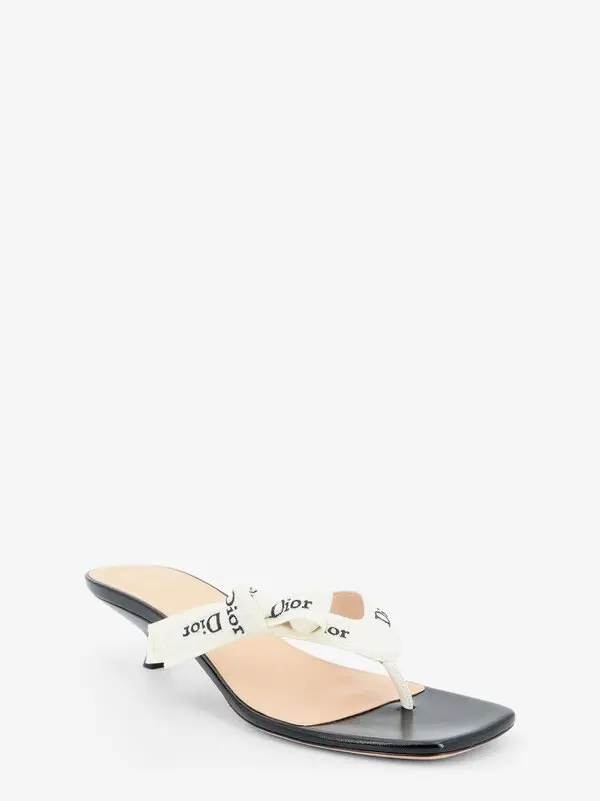 Dior J'adior Cotton Flip-flops With Embroidered Logo - Multicolor