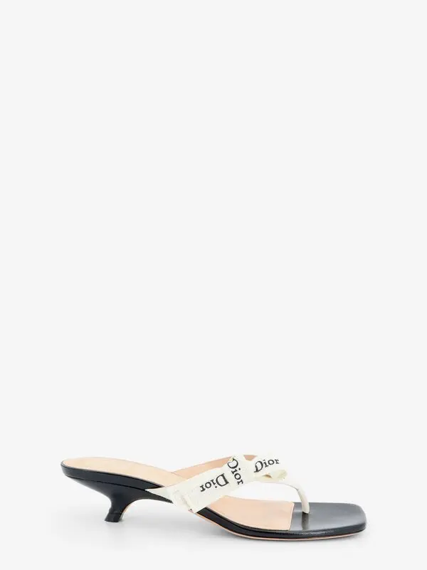 Dior J'adior Cotton Flip-flops With Embroidered Logo - Multicolor