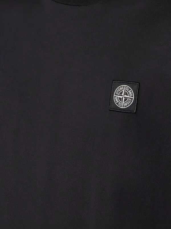 Stone Island Cotton T-shirt With Front Logo Patch