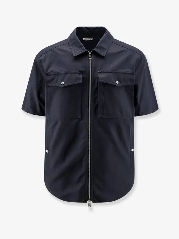 Moncler Cotton Blend Shirt With Zip - Multicolor