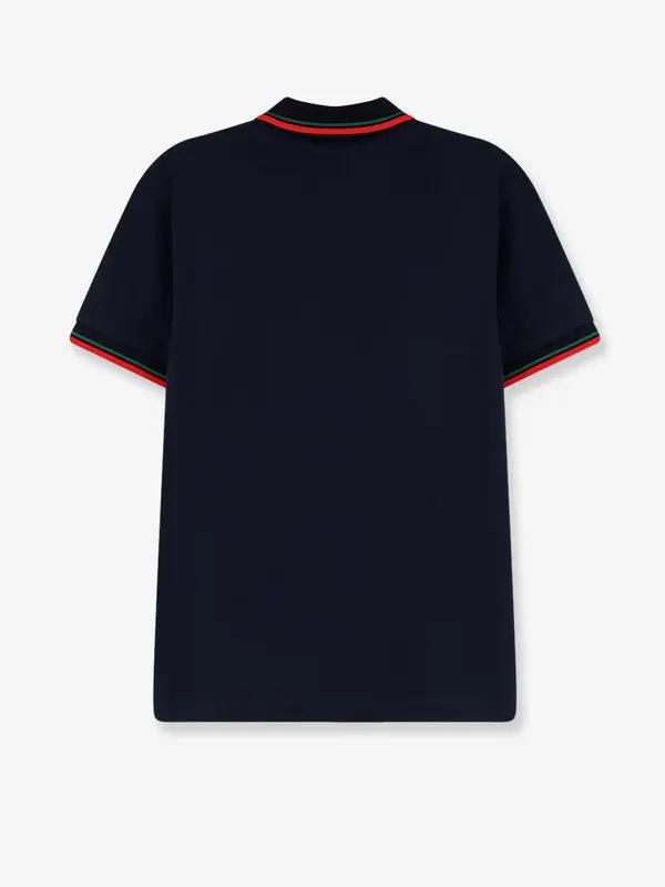 Gucci Cotton Polo Shirt With Embroidered Logo On The Front