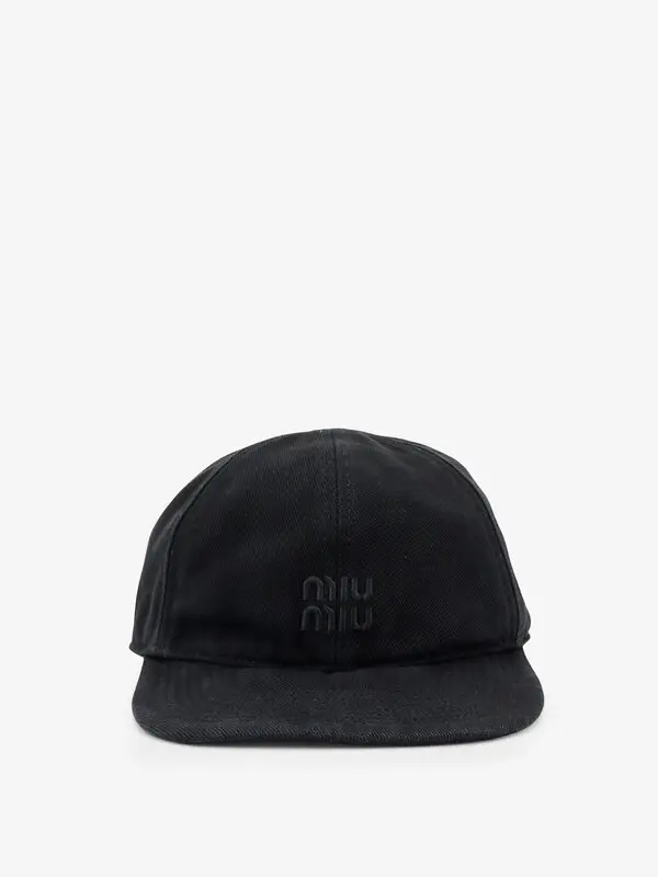 Miu Miu Black Denim Hat
