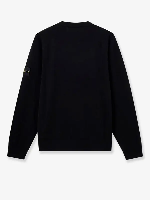 Stone Island Virgin Wool Blend Sweater - Black