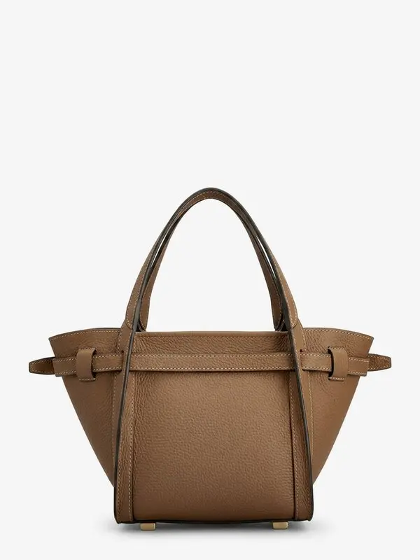 TOD'S T Signature Leather Shopping Bag - Cream