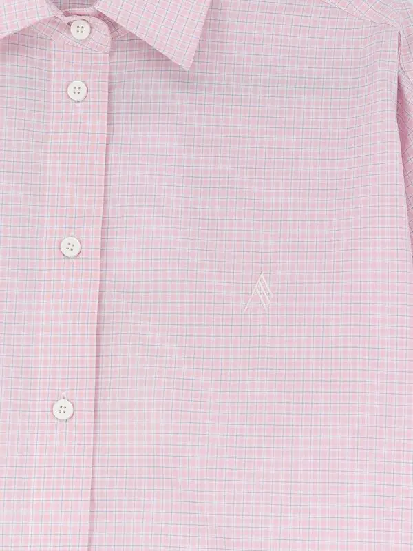Attico Cotton Shirt With Embroidered Logo - Multicolor