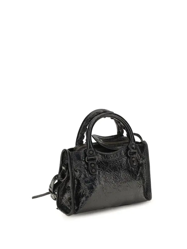 Balenciaga Le City Nano Handbag In Arena Lambskin