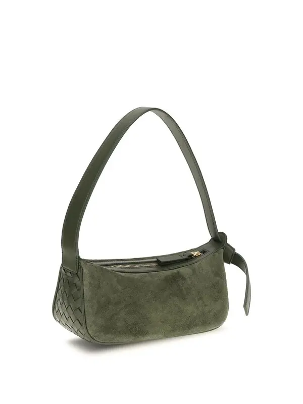 Bottega Veneta Suede And Nappa Leather Nodo Shoulder Bag - Green