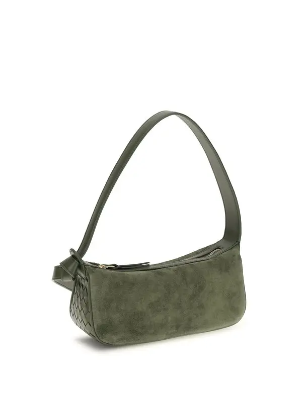 Bottega Veneta Suede And Nappa Leather Nodo Shoulder Bag - Green