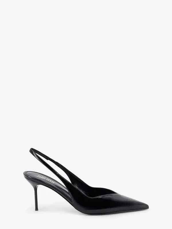 Paris Texas Lidia 70 Patent Leather Slingback Pumps - Black