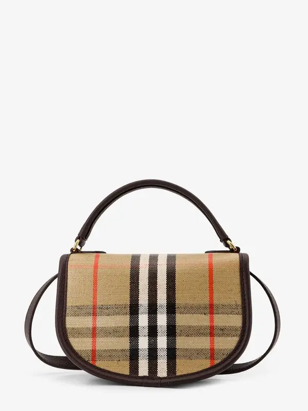 Burberry Highlands Crossbody Bag In Iconic Check Pattern - Cream
