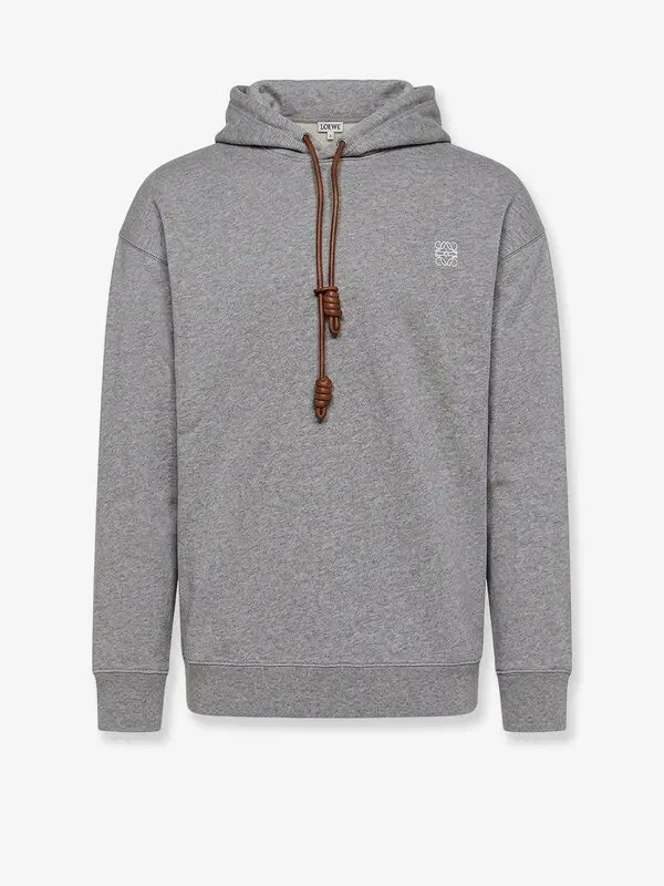Loewe Cotton Sweatshirt With Front Embroidered Logo