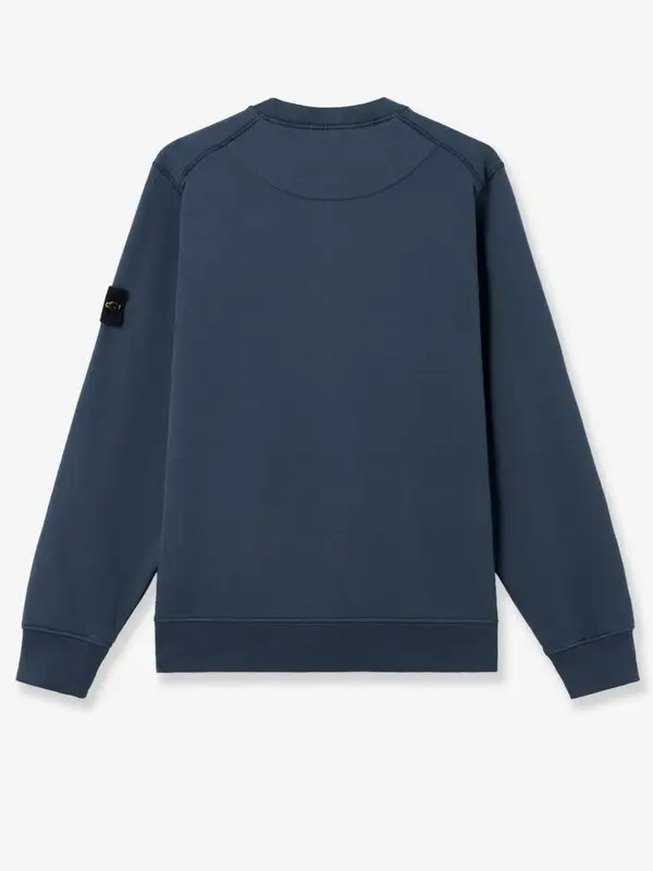 Stone Island Cotton Sweatshirt With Side Logo Patch - Multicolor
