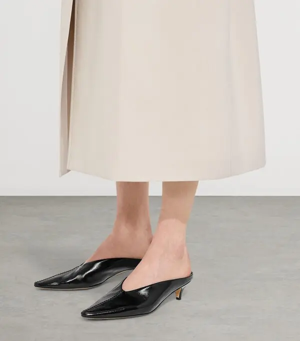 Bottega Veneta Lambskin Vesta Heeled Mules